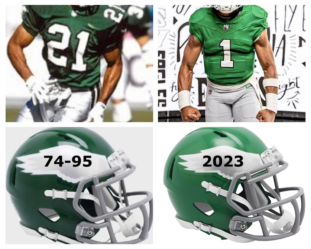 Philadelphia Eagles On-Field Alternate Riddell Full Size Replica Speed ...